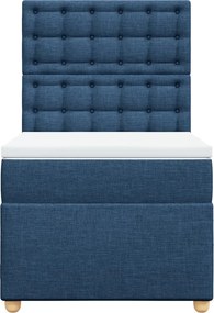 Box spring postel s matrací modrá 100 x 200 cm textil 3293511