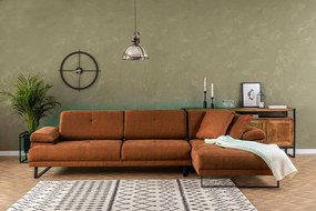Designová rohová sedačka Vatusia 314 cm oranžová - pravá