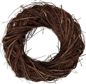 Hnědý ratanový věnec Riet IV XXS – 25x7 cm