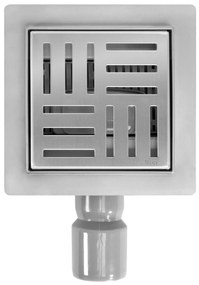 Rea, Odtokový žlab REA CROSS 120x120 Nickel Brush, REA-G6200