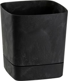 Plastový květináč s podmiskou Cubi 16x16 cm - výběr z 6 provedení