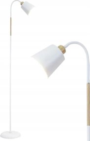 klasická podlahová stojací lampa bílá 159 Cm E27