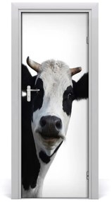 Samolepící fototapeta na dveře Flekatá kráva 75x205 cm