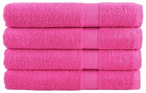 Premium ručníky SOLUND 4 ks růžové 80 x 200 cm 600 g/m² 137531