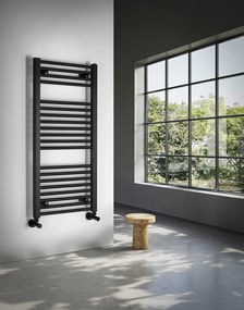 Aqualine Direct otopné těleso rovné boční připojení 450 x 960 mm černá mat ILR94B