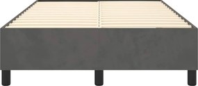 Rám postele s boxspringem tmavě šedá 120 x 200 cm samet 3121109