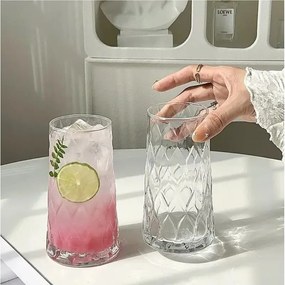 Flamenco Mystique Sada 3 vysokých vlnitých sklenic 475 ml ze silného skla SZK184ZESTAW3 na pití vody a nápojů