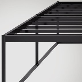 Kovová postel Scala - 200x200, v46 cm - Černá