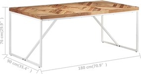 Jídelní stůl 180 x 90 x 76 cm masivní akácie a mangovník 323551