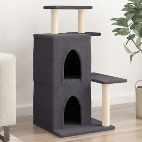 Škrabadlo pro kočky se sisalovými sloupky tmavě šedé 97 cm 172114
