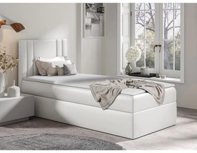 Jednolůžková postel Neresko Mini, Strana: levá, Rozměr postele: 80x200, Barva:: ekokůže Soft 017 (bílá)