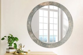 Kulaté dekorativní zrcadlo Vintage beton fi 80 cm