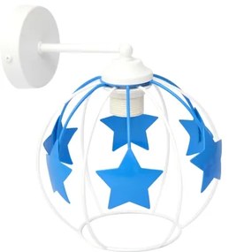 Dětská nástěnná lampa STARS 1xE27/15W/230V modrá/bílá