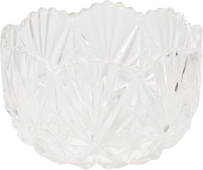 Dekorovaná skleněná dóza s víkem – Ø 13*19 cm