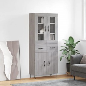 Skříň highboard šedá sonoma 69,5 x 34 x 180 cm kompozitní dřevo 3198567