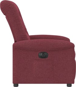 Elektrické polohovací křeslo vínové textil 3303237