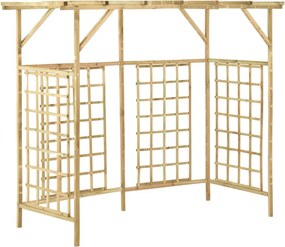 Zahradní pergola pro tři popelnice impregnované borové dřevo 316064