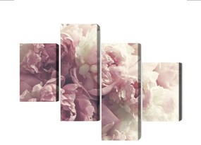Vícedílný obraz Pivoňky V Odstínech Růžové Nedostatek Nedostatek Plátno Canvas 80x50