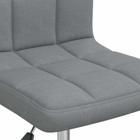 Otočná jídelní židle světle šedá textil 3087531