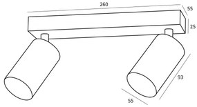 Immax NEO 07263Z - LED RGB+CCT Stmívatelné svítidlo NEO PUNTO 2xGU10/4,8W/230V