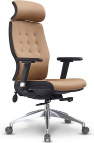 Ergonomická kancelářská židle MOSH Elite H – hnědo-černá