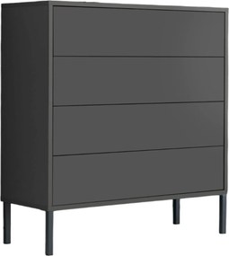 XXXLutz KOMODA, antracitová, 79/86/33 cm MID.YOU - Komody na nožičkách - 001067000402