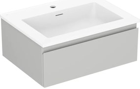 Mexen Orio koupelnová skříňka 60 cm s umyvadlem Otis, 1 zásuvka, šedá matná/bílá matná - 91A10-06023-1-BF62-W18M01