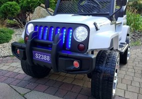 LEAN CARS Elektrické autíčko Jeep S2388 bílé 4x45W
