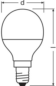 LED žárovka E14 LEDVANCE CL P FR RECYCLED 4,9W (40W) neutrální bílá (4000K)