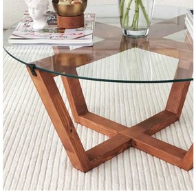 Designový konferenční stolek Calypso 75 cm dřevěný