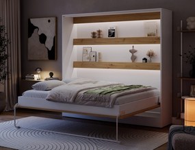 Devesto Sklápěcí postel Horizontální 160 Dub Artisan LED