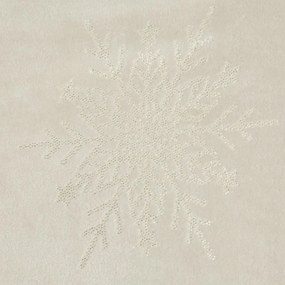 EUROFIRANY VÁNOČNÍ FLANELOVÁ DEKA SNOW GOLD 150X200 CM VZOROVANÁ