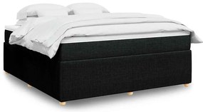 Box spring postel s matrací černá 180x200 cm textil 3285590