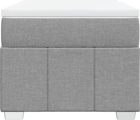 Box spring postel s matrací světle šedá 90x200 cm textil 3285442