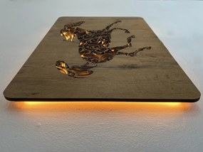 Li-Go "Kůň ve cvalu" světelný obraz 230V 62x42 cm provedení povrchu: černá s patinou