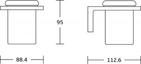 Mexen příslušenství, Lea držák na kartáček, černá, 7026038-70
