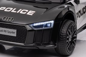 Ramiz Elektrické autíčko Audi R8 Policie na baterie + dálkové ovládání + EVA + pomalý start + MP3 LED