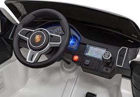 Ramiz Elektrické autíčko Porsche Cayenne S na baterie pro děti bílý lak SUV + dálkové ovládání