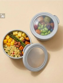 Sinsay - Nádoby na potraviny s víkem 2 pack - šedá