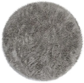 Flair Rugs koberce Kusový koberec Faux Fur Sheepskin Grey kruh Rozměry koberců: 120x120 (průměr) kruh