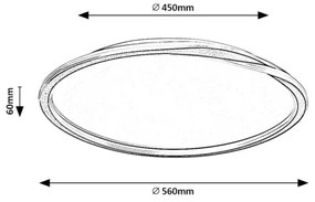Rabalux 71290 - LED Stropní svítidlo MATHIOLA LED/40W/230V černá