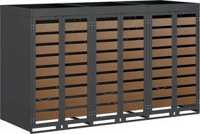 Úložný box na 3 popelnice Ocel Antracit 3394774