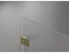 Mexen, Mexen Lunar-F pravé skládací sprchové dveře 70 cm, transparentní, zlaté - 836-070-000-50-00-P