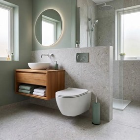WC štětka Classic Matte, mátová/s chromovými prvky
