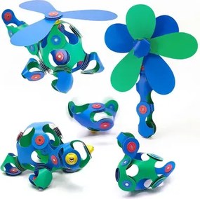 Clixo Crew Blue  Green Magnetická stavebnice / 30ks / od 4 let