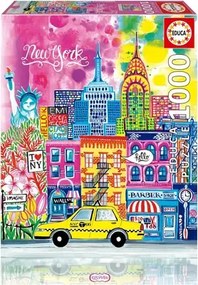 EDUCA Puzzle Car Pintos: New York / 1000 dílků / 48 × 68 cm
