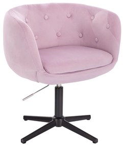 LuxuryForm DESIGN Otočné křeslo MONTANA VELUR na černém kříži - levandule