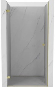 Mexen, Mexen Lunar-B levé otočné sprchové dveře 70 cm, transparentní, zlaté - 832-070-000-50-00-L