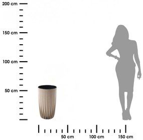 Květináč STRIPPED ECO II 30 cm latte