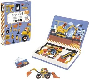 JANOD Magnetická knížka Magnetibook Na stavbě / 50 magnetek / 19 karti